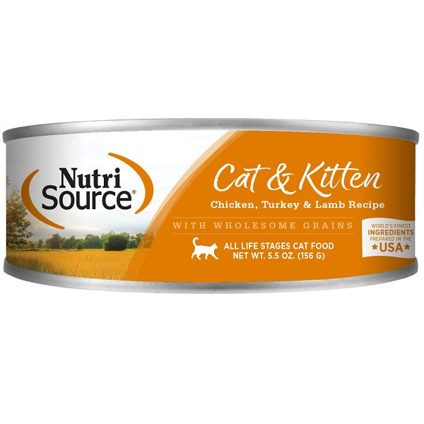 Nutrisource Cat & Kitten Chicken , Turkey & Lamb 5.5oz – G&E Pharmacy