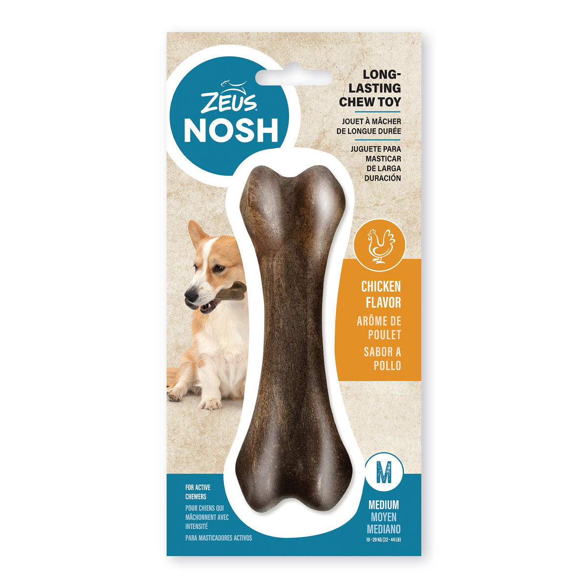 Zeus NOSH STRONG Chew Bone - Chicken Flavor - Medium - 15 cm (6 in) – G ...