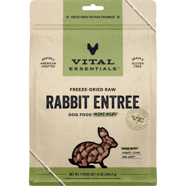 Vital Essentials Freeze Dried Rabbit Entree Mini Nibs 14OZ – G&E Pharmacy
